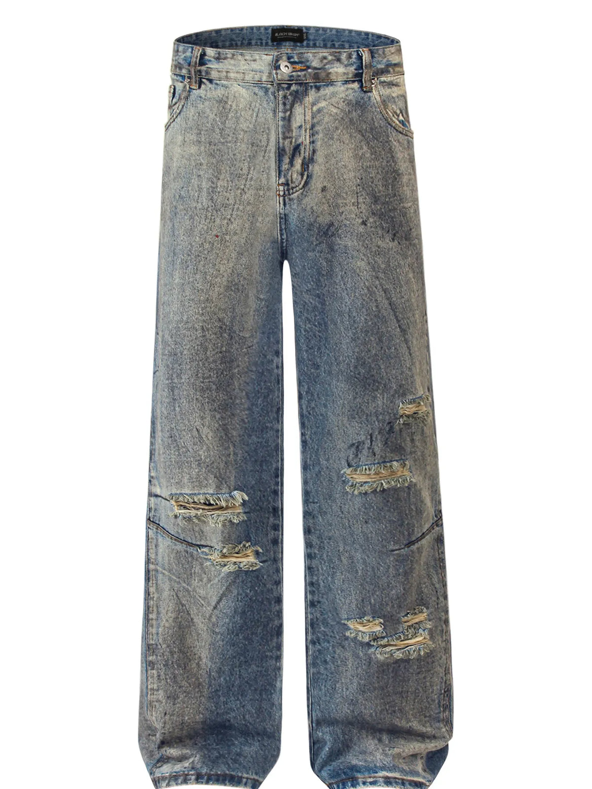 Men's Distressed Washed Straight Jeans/Ripped Jeans — Keyo & Co.